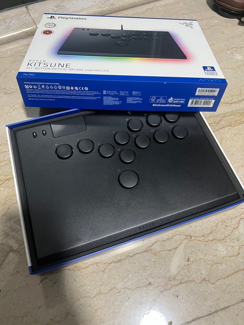 Razer Kitsune Leverless Arcade Controller for PS5, Video Gaming, Gaming ...