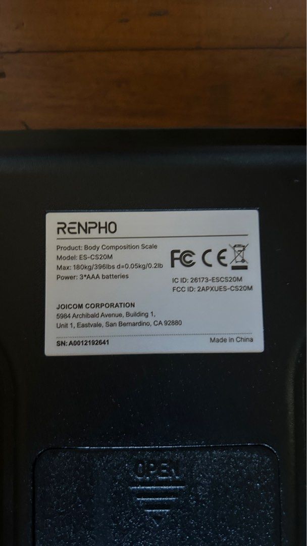 RENPHO Body Composition Scale ES-CS20M, Health & Nutrition, Health ...