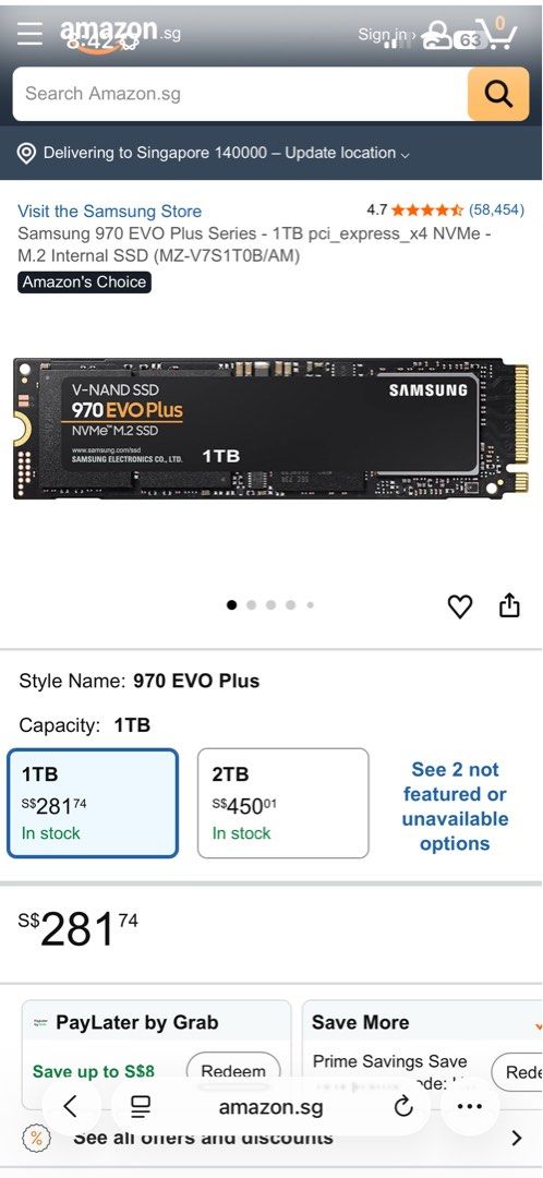Samsung 970 EVO Plus Series - 1TB, Computers & Tech, Parts ...
