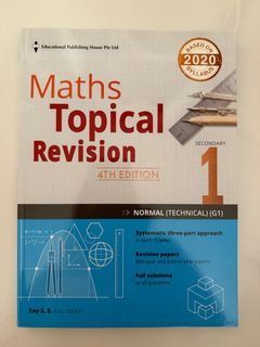 Secondary 1 Maths Topical Revision Textbook, Hobbies & Toys, Books ...