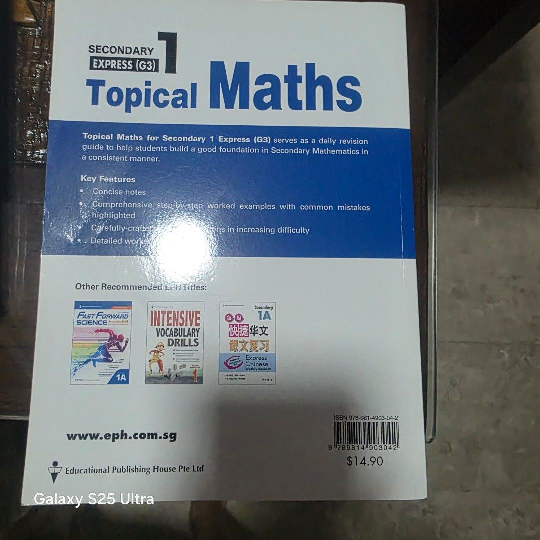 Secondary 1 Topical Maths & Fast Forward Science, Hobbies & Toys, Books ...