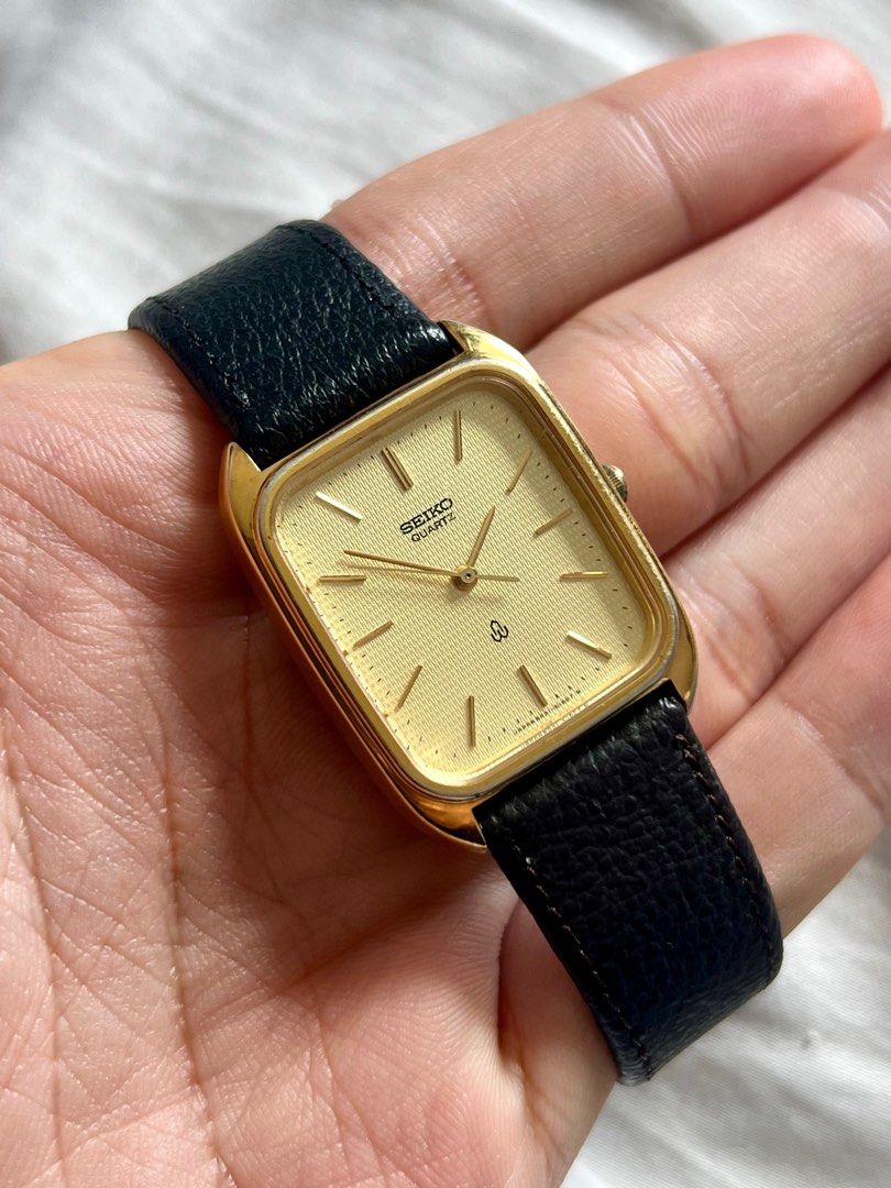 Seiko Tank Textured Dial Quartz Watch, Men's Fashion, Watches ...