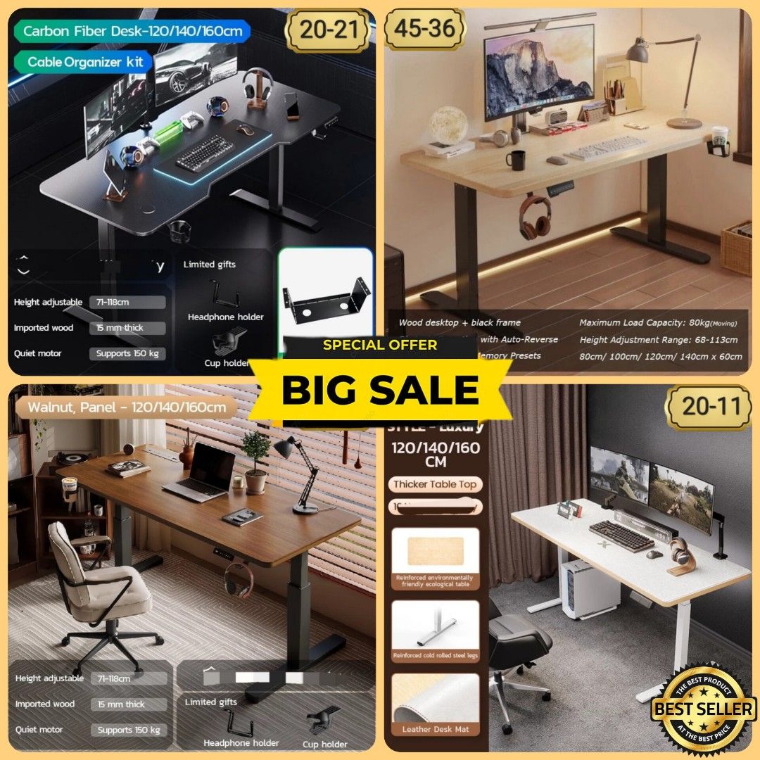 Smart Electric Standing Desk | Height Adjustable Computer Table ...