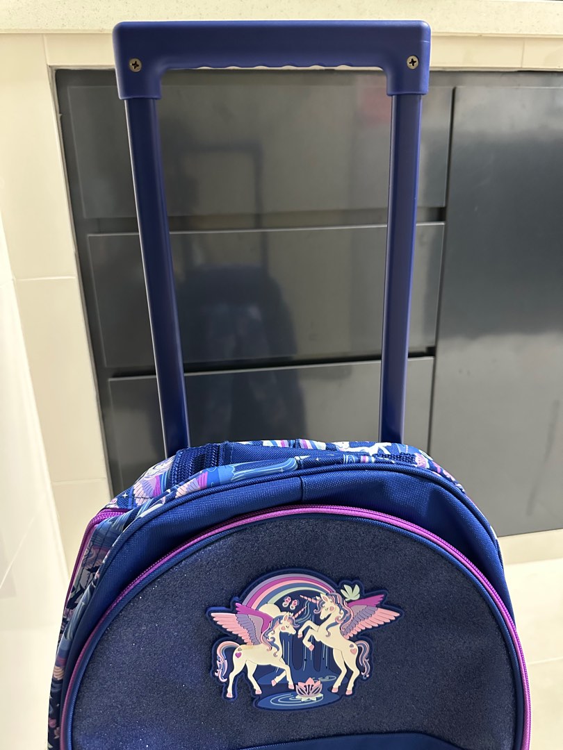 Smiggle Unicorn Rolling Backpack, Babies & Kids, Babies & Kids Fashion ...