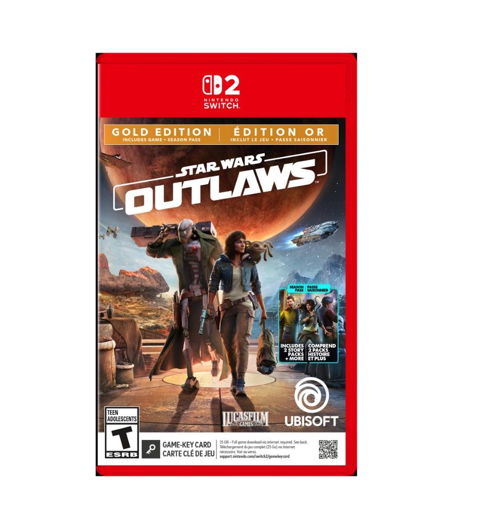 Star Wars Outlaws Gold Edition - Nintendo Switch 2 Game Key Card, Video ...