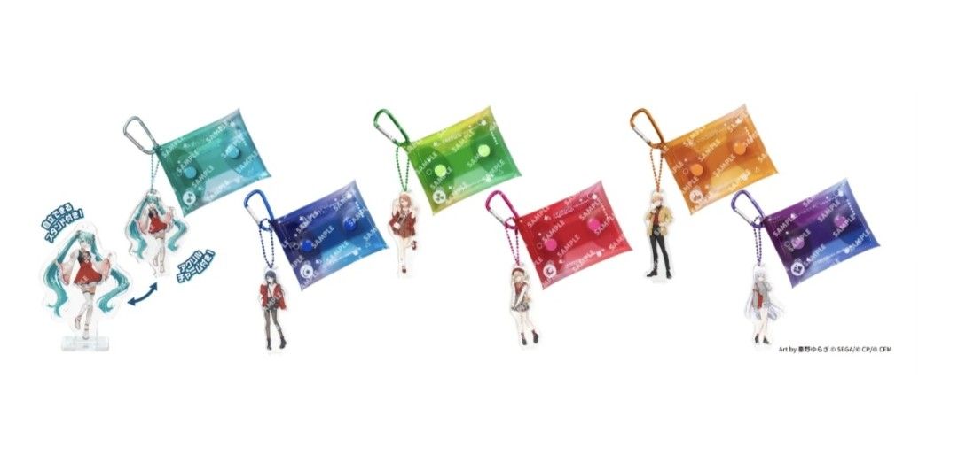 Sushiro x Project Sekai Collab PJSK Multi Pouch Standee Set - More More ...