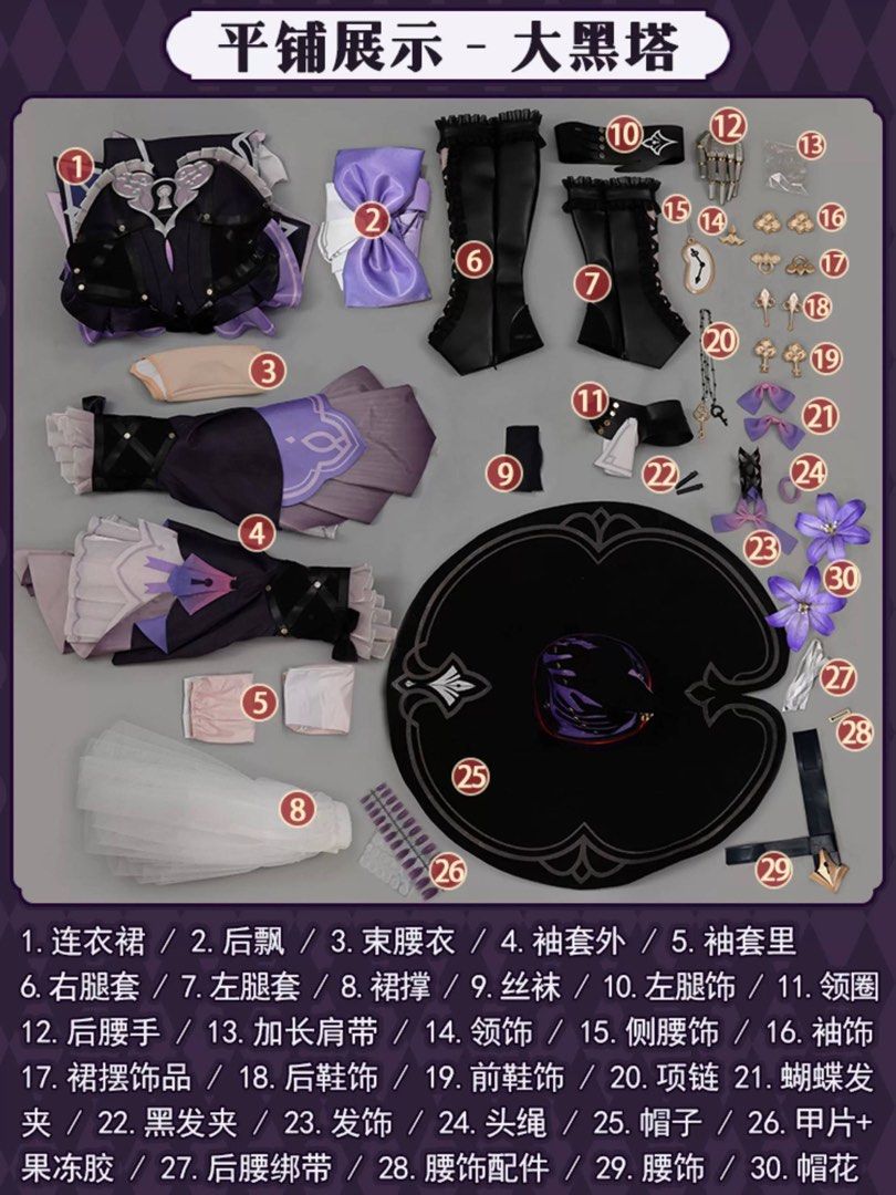 The Herta Cosplay Costume Honkai Star rail ciyuanyi, Hobbies & Toys ...