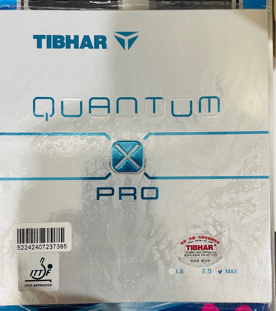 Tibhar Quantum X Pro Table Tennis Rubber, Sports Equipment, Sports ...