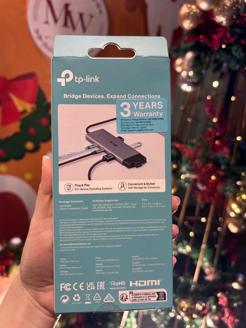 TP-Link USB Type-C 7 Port Hub (Bridge devices, Expand connections ...