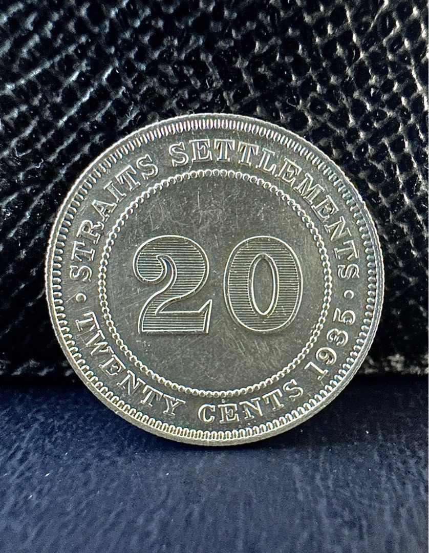[UNC] 1935 Straits Settlements 20 Cents Silver Coin, Hobbies & Toys ...