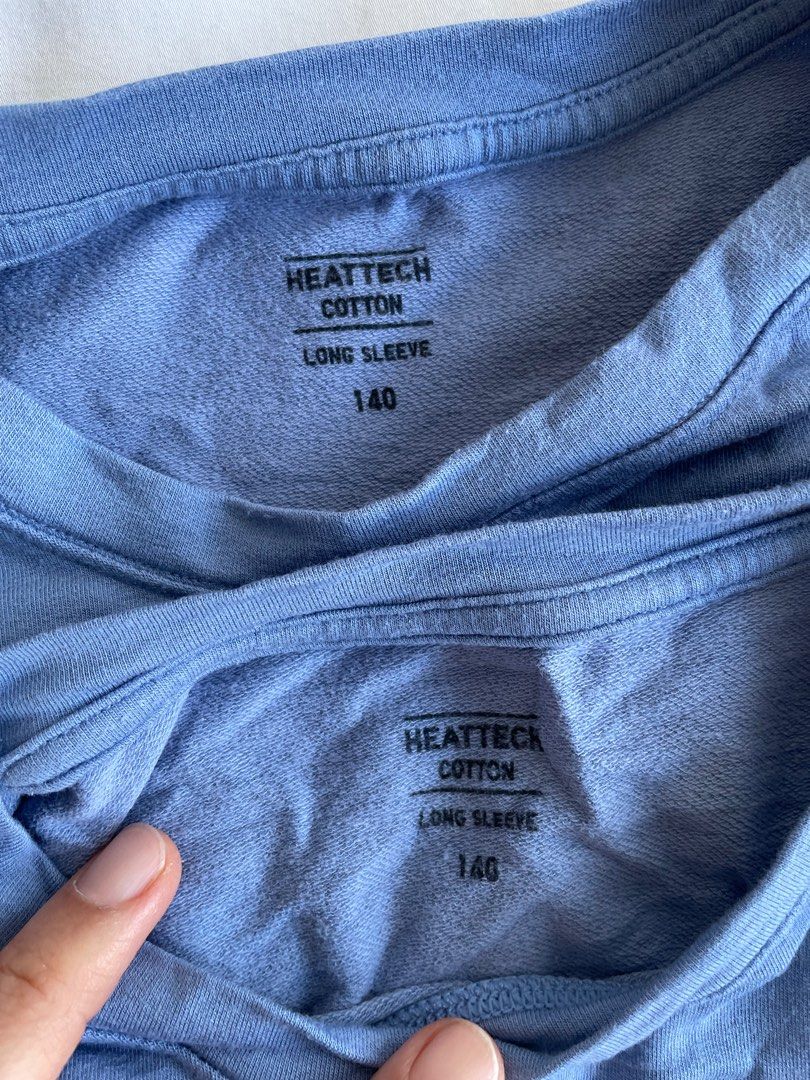 Uniqlo Heattech Cotton Long Sleeve Shirt - Size 140, Babies & Kids ...