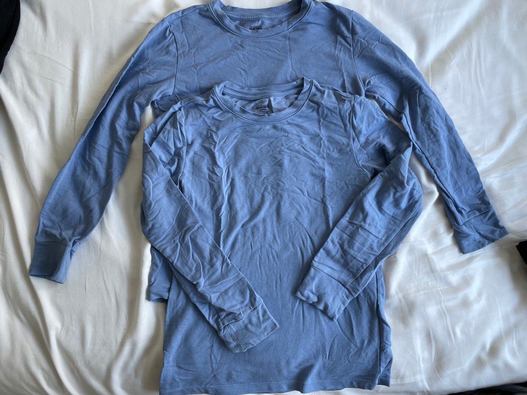Uniqlo Heattech Cotton Long Sleeve Shirt - Size 140, Babies & Kids ...
