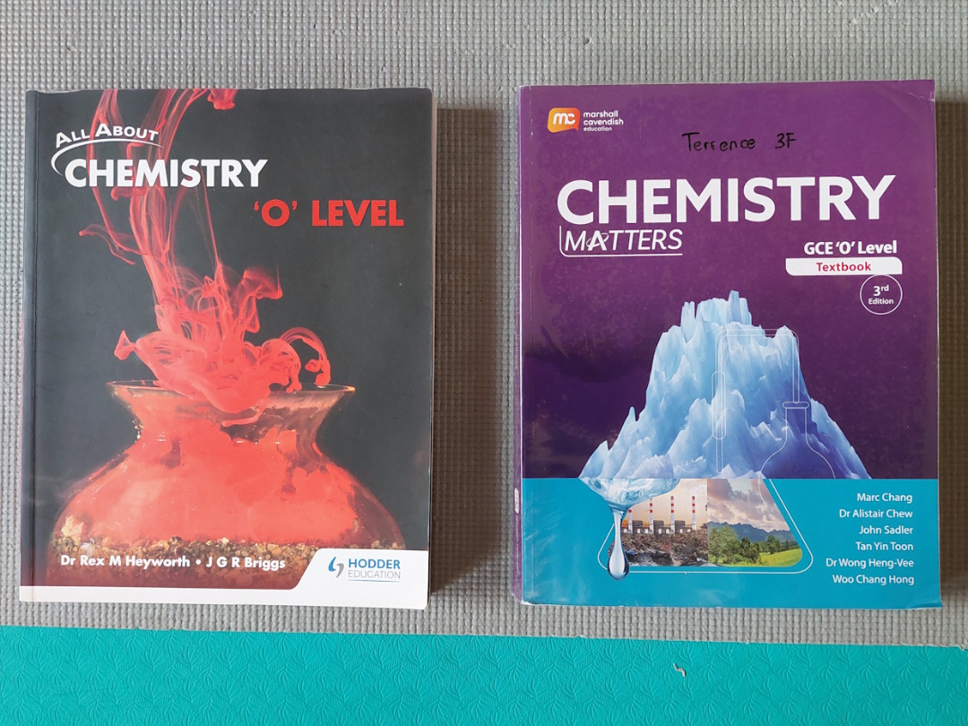 Upper Secondary Chemistry textbooks, O Level past year papers, revision ...