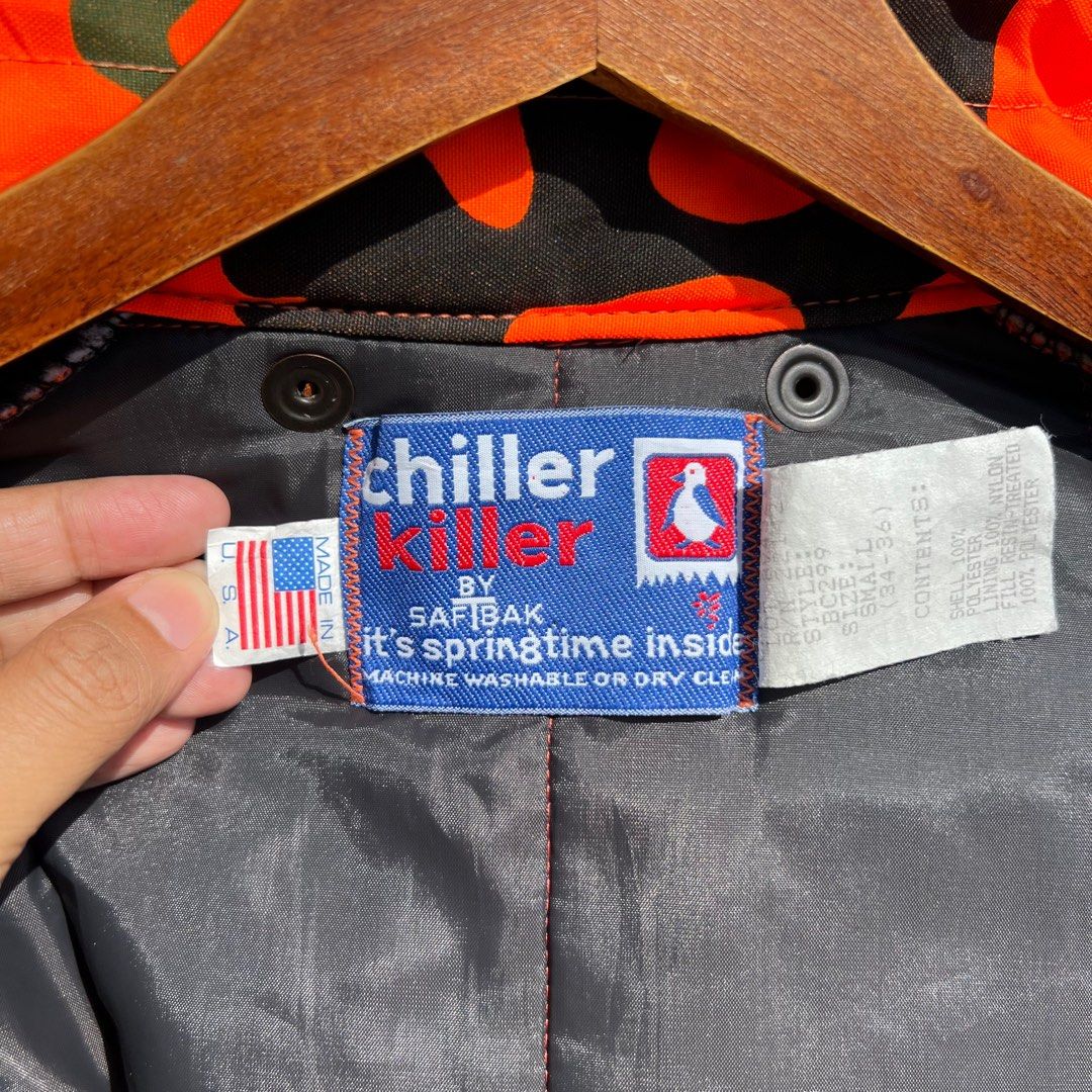 Vintage Chiller Killer by SafTbak Orange Camo Hunting Jacket, Men's ...