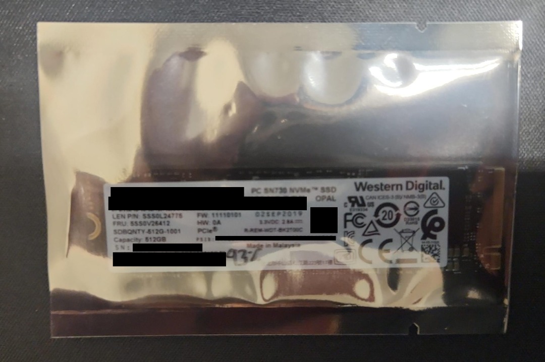 Western Digital PC SN730 512GB PCIe Gen 3 NVMe M.2 2280 SSD (93% ...