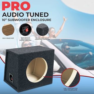 Black Subwoofer Enclosure - Empty Box, Audio, Soundbars, Speakers ...