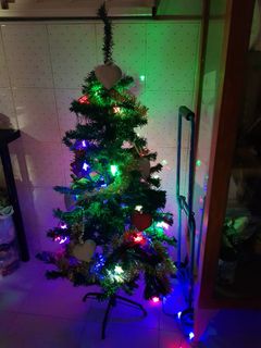 New Wall hanging christmas tree with blinking lights $20, Furniture ...