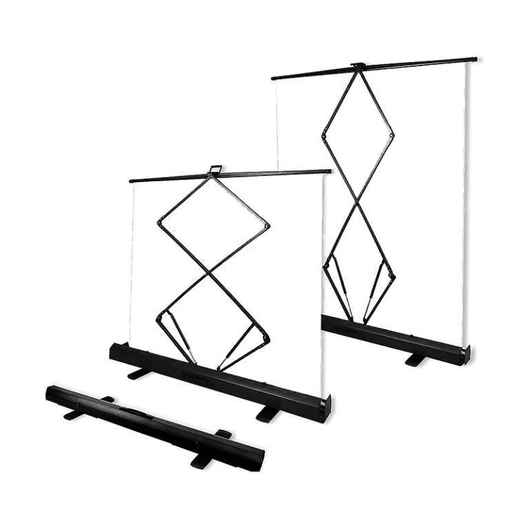 (1.5m) Pull Up White Screen Collapsible Background Panel with Auto ...