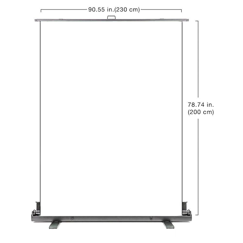 (1.5m) Pull Up White Screen Collapsible Background Panel with Auto ...