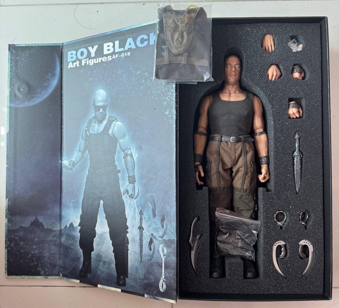 1/6 Boy Black Art Figures AF-018 RIDDICK, Hobbies & Toys, Toys & Games ...