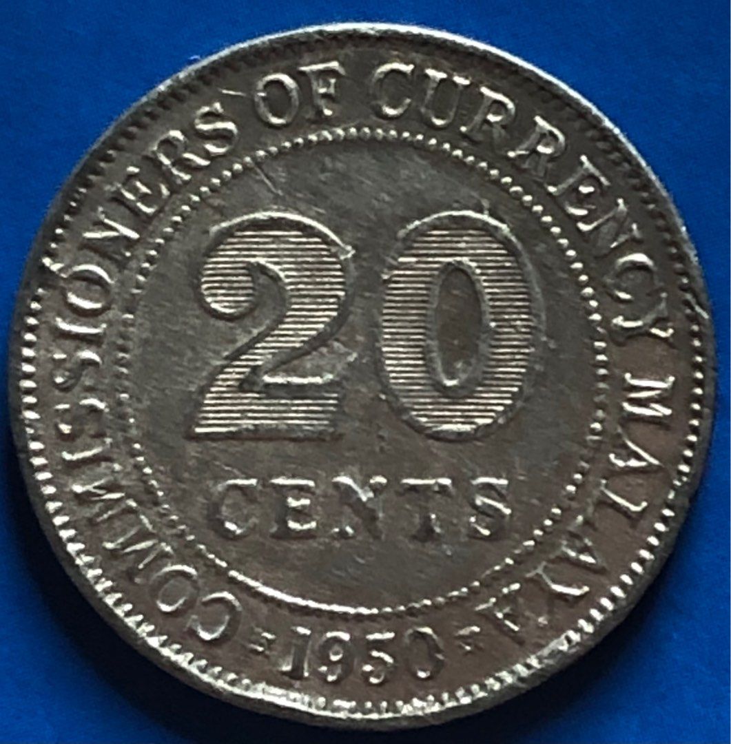 1950 Malaya 20 Cents Coin, Counterfeit, Hobbies & Toys, Memorabilia ...