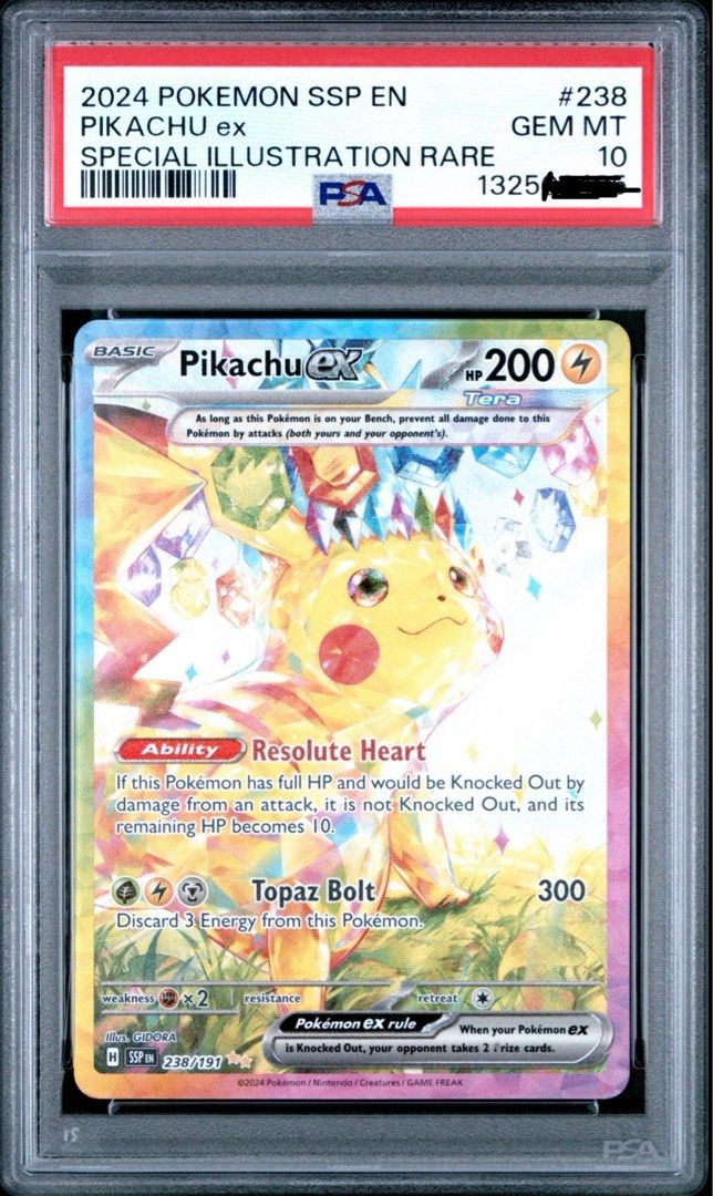 2024 Pokemon SSP EN Pikachu ex Special Illustration Rare PSA 10 ...