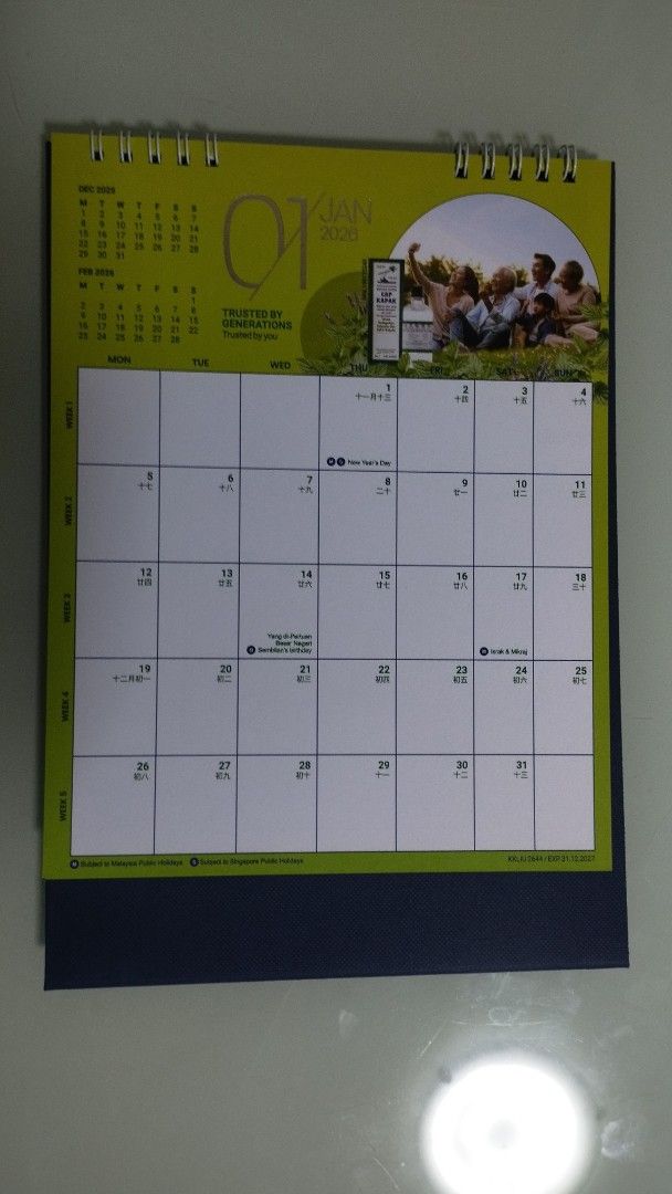 2026 Desktop Calendar, Hobbies & Toys, Stationery & Craft, Other ...