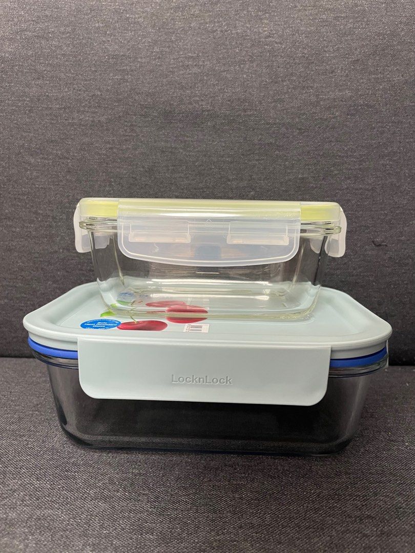 3 pieces 700ml LocknLock and 400ml Glass Food Storage Containers ...