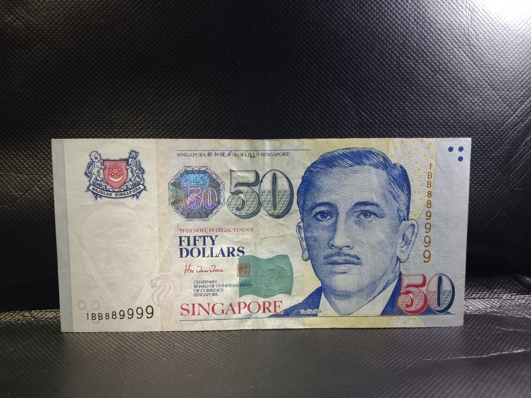🇸🇬 PORTRAIT SERIES $50 BB PREFIX LION NUMBER 889999, Hobbies & Toys ...