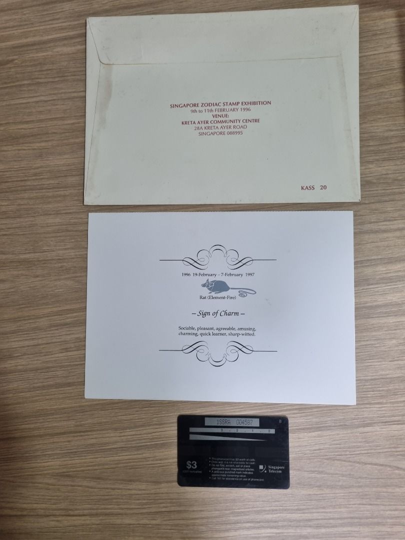 💥 Vintage Collectible 1996 Singapore Zodiac Stamp Exhibition Set - Year ...