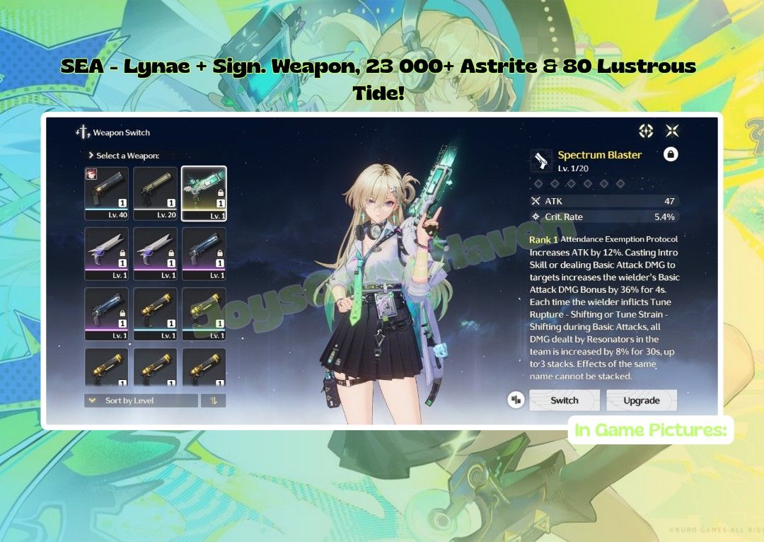 ️ WUWA Starter Account Sell - (SEA) 🌈 Lynae + Spectrum Blaster, 23 000 ...