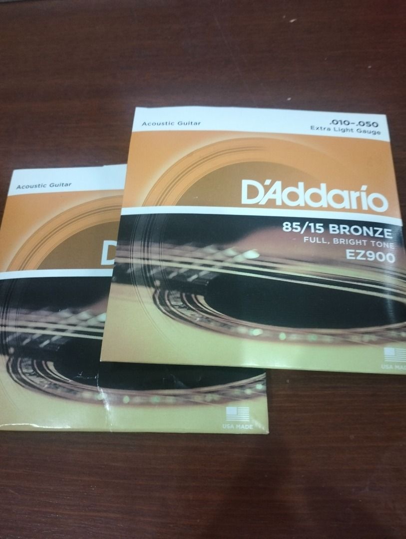 Acoustic guitar strings (2 packs for 11 dollar), Hobbies & Toys, Music ...