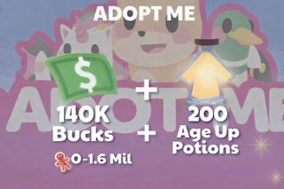 Adopt Me Account for Sale! 100K-150K Bucks & 120-200 Age-Up Potions ...
