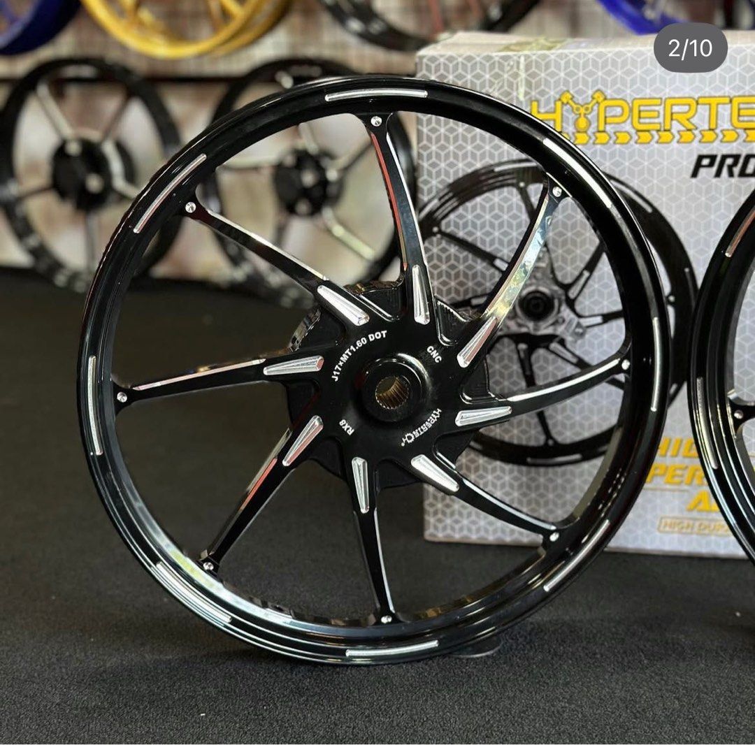 Aerox V1/V2 Hypertech 17 Inch Rims, Motorcycles, Motorcycle Accessories ...