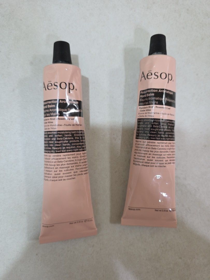 Aesop Resurrection Aromatique Hand Balm (2 x 75ml), Beauty & Personal ...