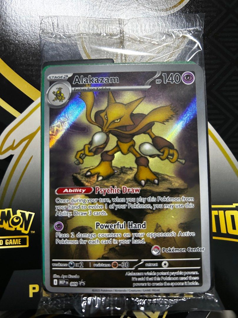 Pokemon Center Stamped Alakazam #9 - Pokemon Card, Hobbies & Toys, Toys ...