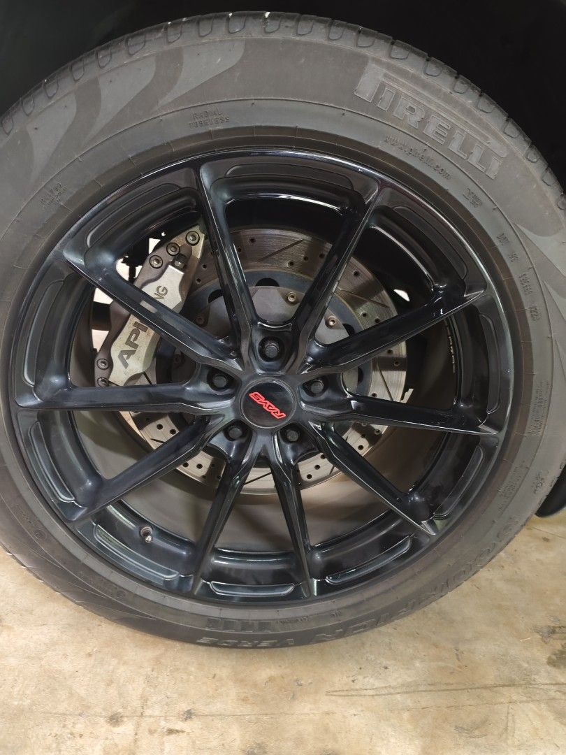 API 6 pot bbk and 19 inch rays rim Toyota harrier, Car Accessories ...