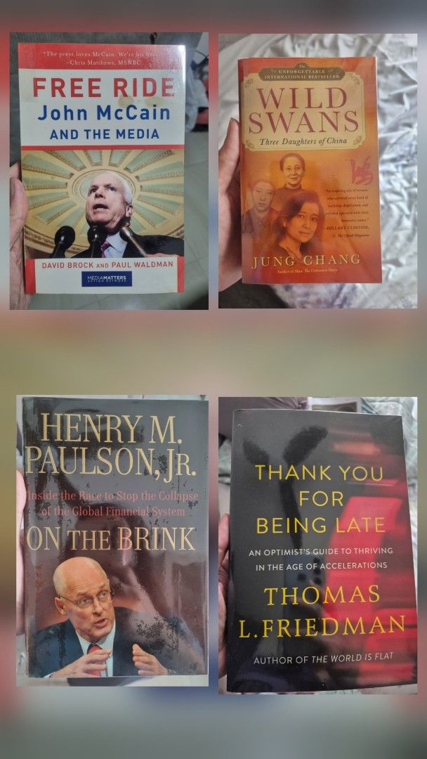 Assorted Books - John McCain, Jung Chang, Thomas Friedman, Hobbies ...