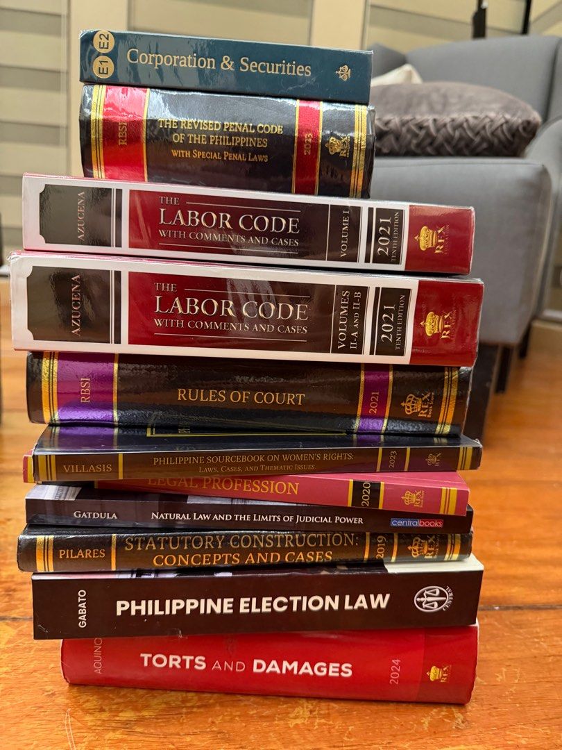 Law Books Azucena Pilares Gatdula Gabato Aquino Labor Torts Revised ...