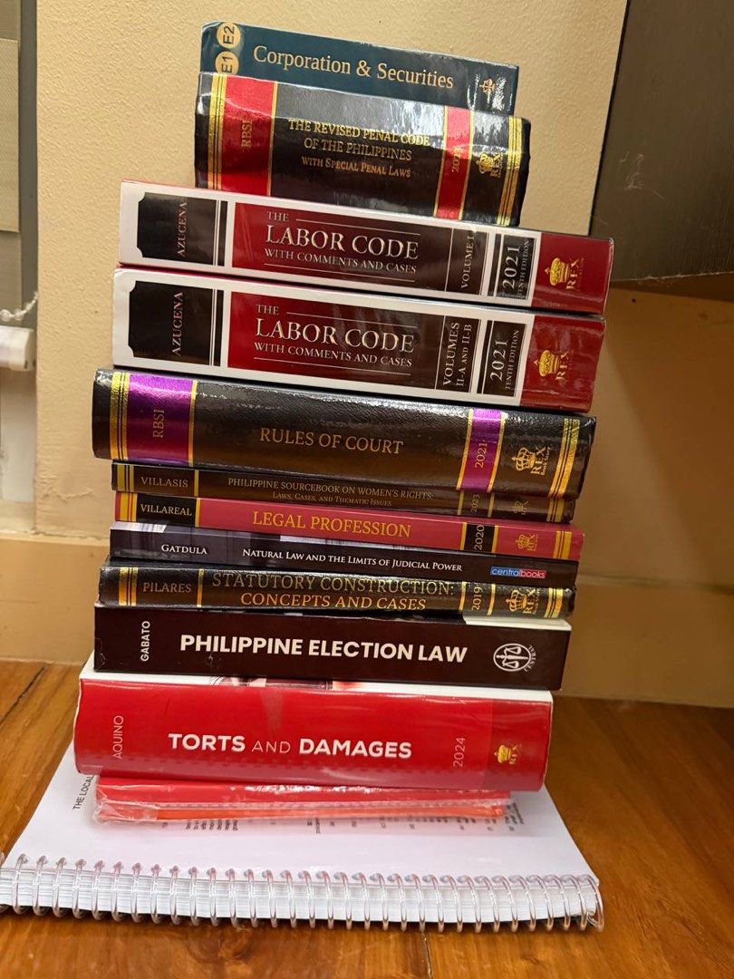 Law Books Azucena Pilares Gatdula Gabato Aquino Labor Torts Revised ...