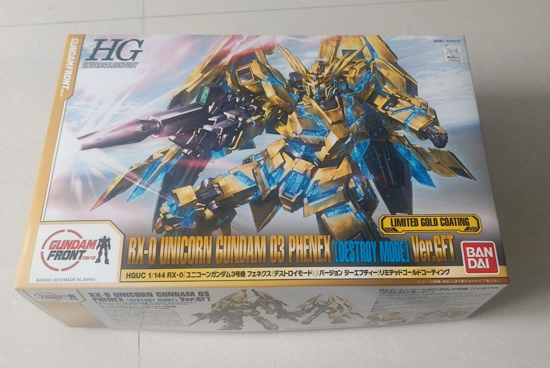Bandai HG RX-0 Unicorn Gundam 03 Phenex (Destroy Mode) ver.gft Gundam ...