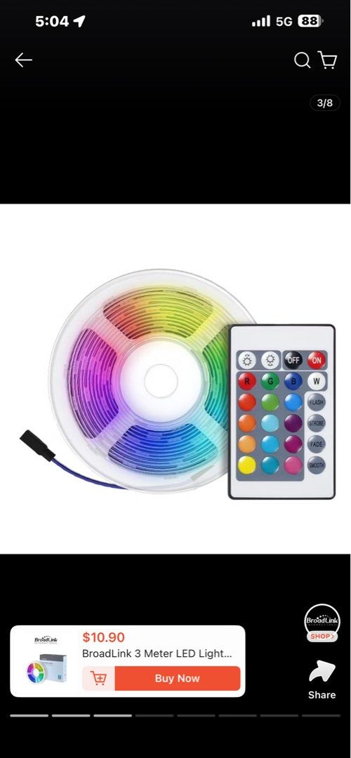 BroadLink 3 Meter LED Strip Light, Furniture & Home Living, Lighting ...