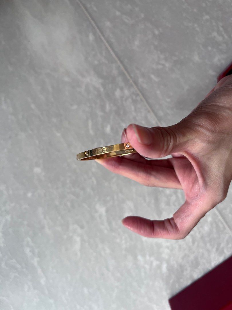 Cartier Love Bracelet with Diamonds, Luxury, Accessories on Carousell