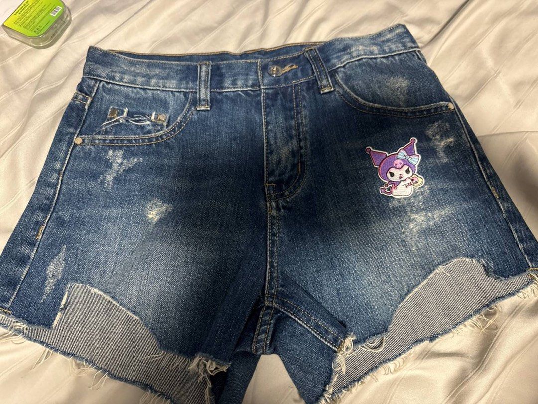 Denim Shorts with Kuromi Patch, Women's Fashion, Bottoms, Shorts on ...
