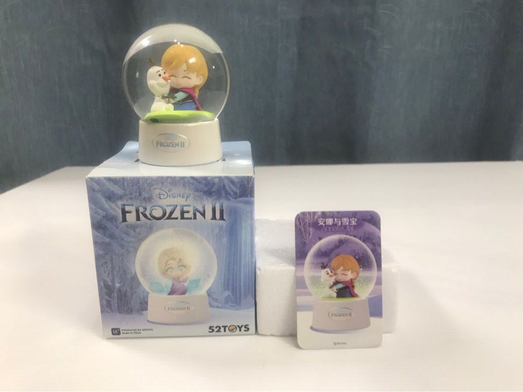 Disney Frozen II Anna & Olaf Snow Globe Blind Box 52TOYS., Hobbies ...