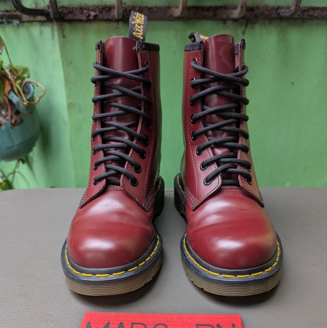 Dr Martens 1460 Cherry Red Smooth MiC 4mens 6womens 3uk 36eur Used ...