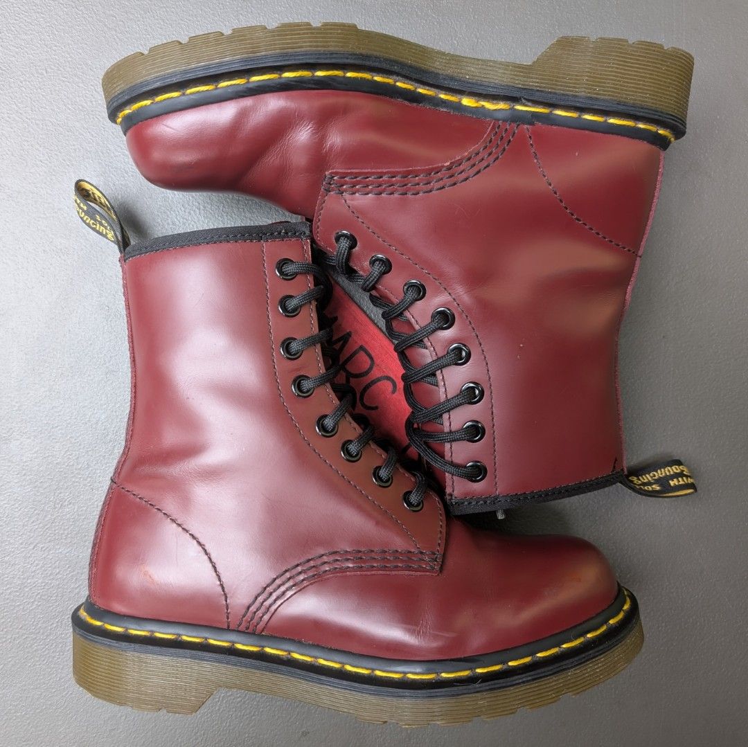 Dr Martens 1460 Cherry Red Smooth MiC 4mens 6womens 3uk 36eur Used ...