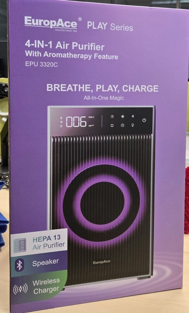 EuropAce PLAY Series 4-in-1 Air Purifier EPU 3320C, TV & Home ...
