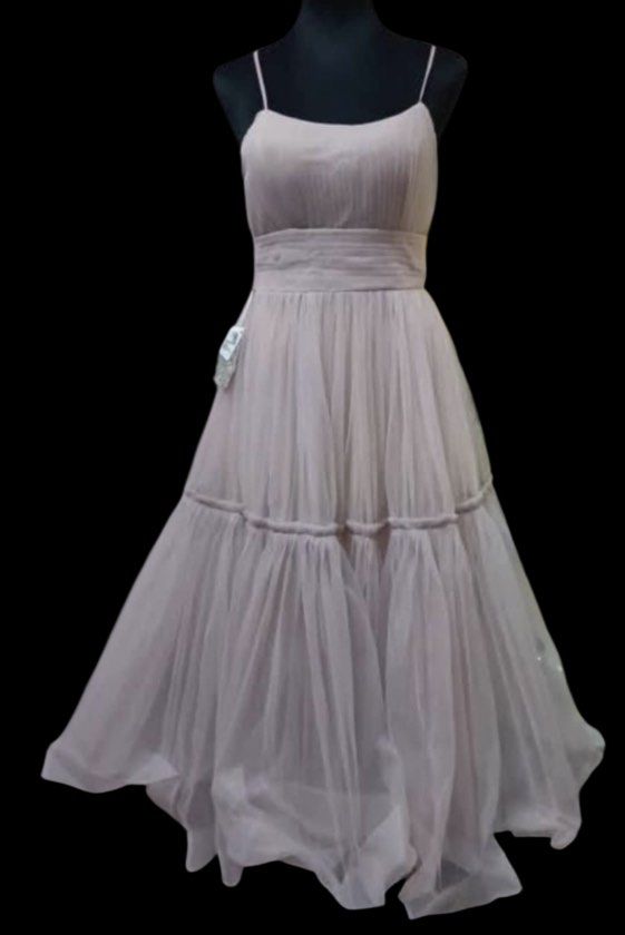 Cny sales Limited time only-Fancy Soft powdered Pink Tulle Tea-length A ...