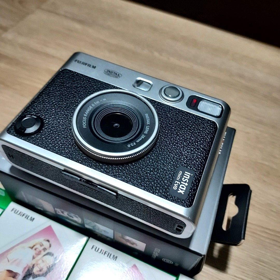 Fujifilm Instax Mini Evo + 60 new films, Photography, Cameras on Carousell